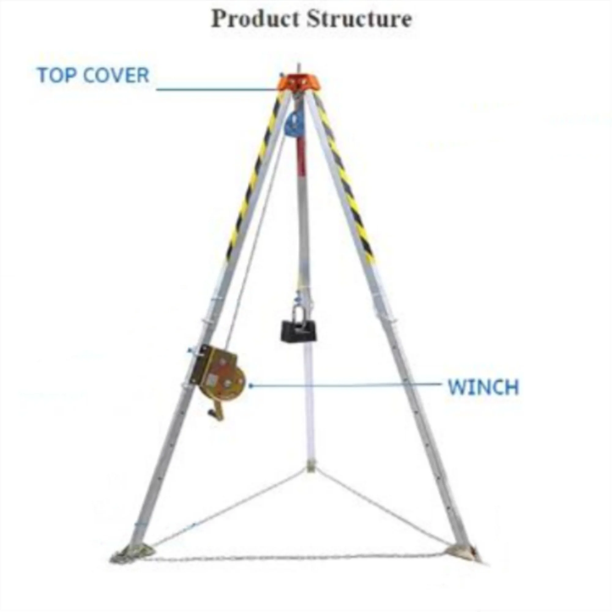 Mt-ft1 Aluminum Rescue Tripod Confined Space Rescue Tripod With Winch ...