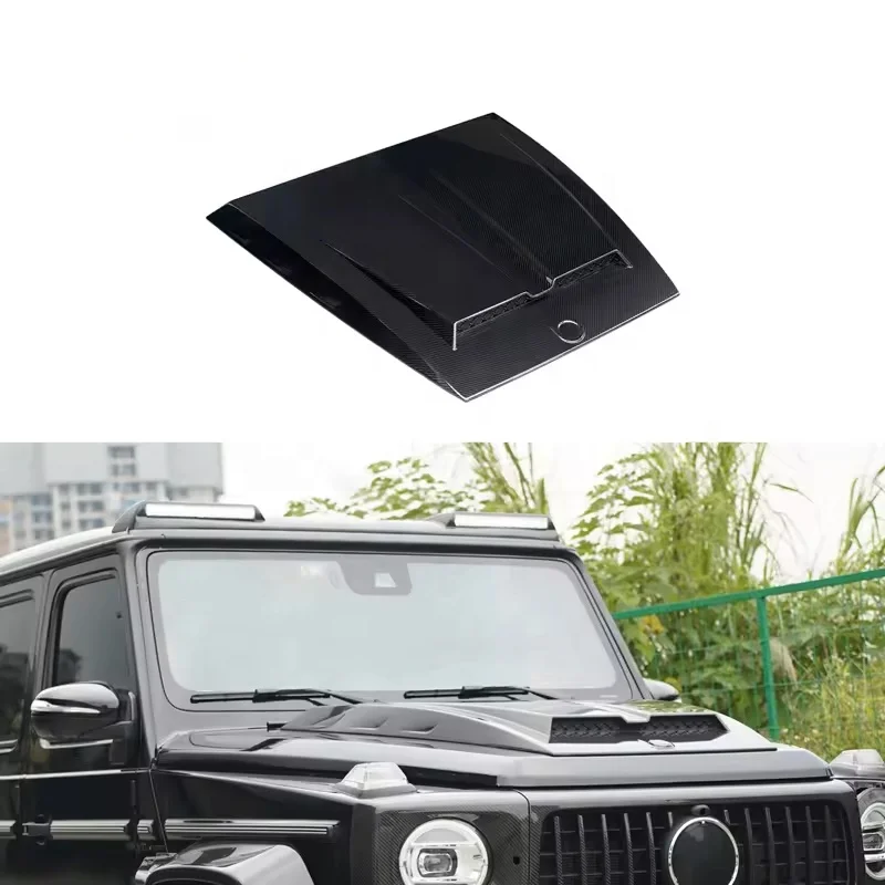 BS Dry Carbon Fiber Front Hood Trim for Mercedes Benz G-Van W464 G550 ...