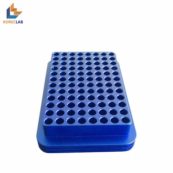 Lab Test Tube Aluminum 96 Well Pcr Tube Cooling Rack - Buy Metal Test ...