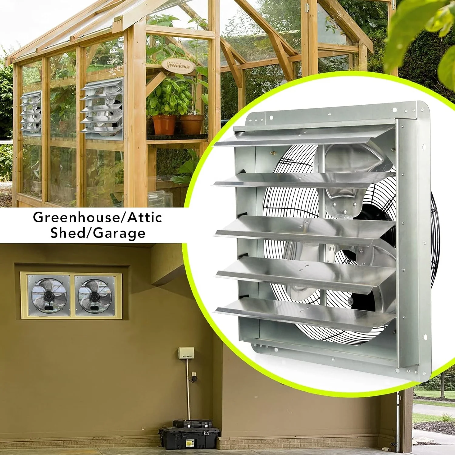 18 " Silent Powerful Industrial Ventilation Extractor Metal Axial ...