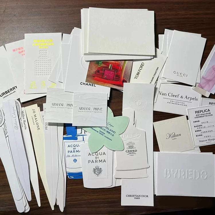 Custom Gold Foil Logo Absorbent Fragrance Scent Card Perfume Blotter ...