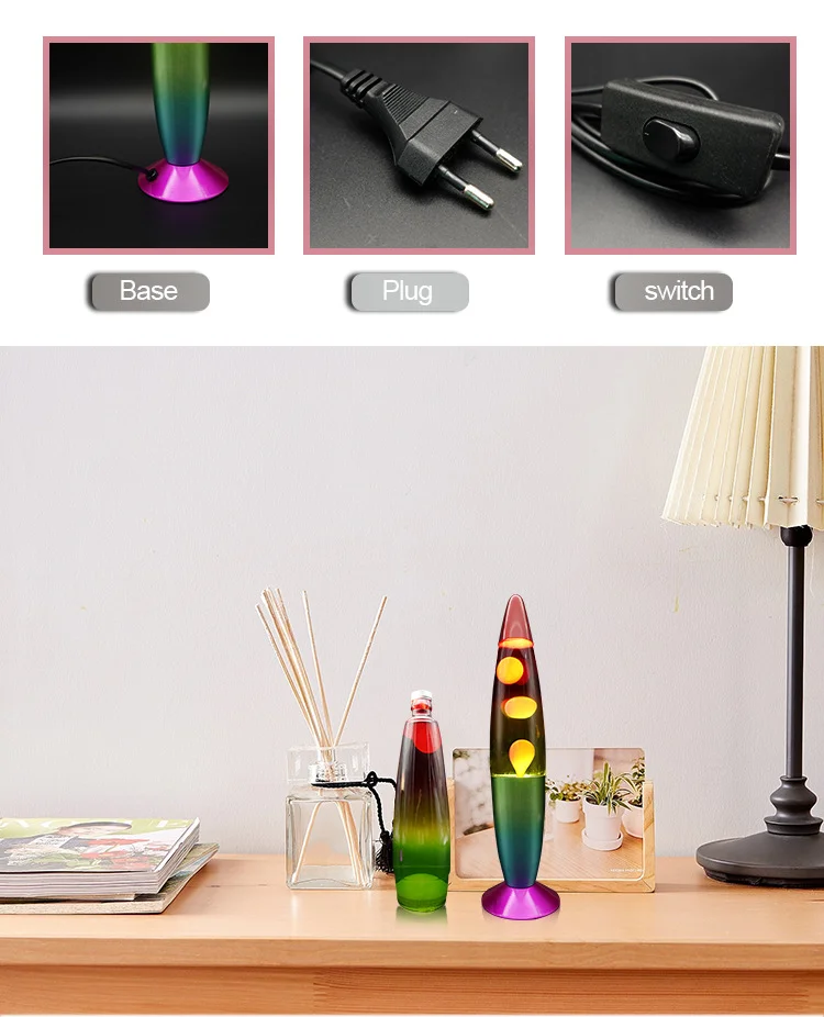 LED Glass Living Room Wax Modern Glass Lamp 80 Plug in White Base ...