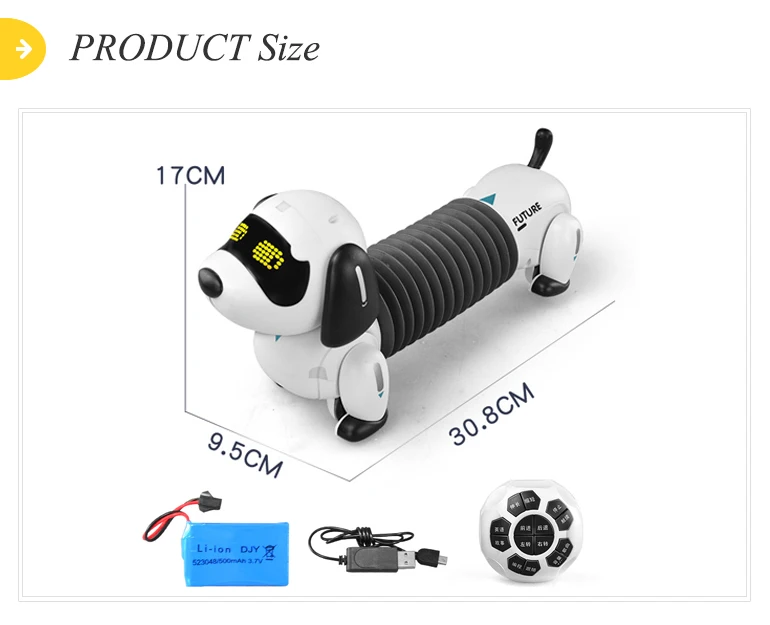 Flexible Body Interactive Follow Dachshund Rc Puppy Dog Robot Toy - Buy ...