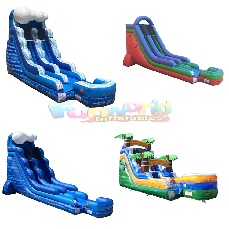 Backyard Tropical Waterslide Commercial Swimming Pool Bounce House ...