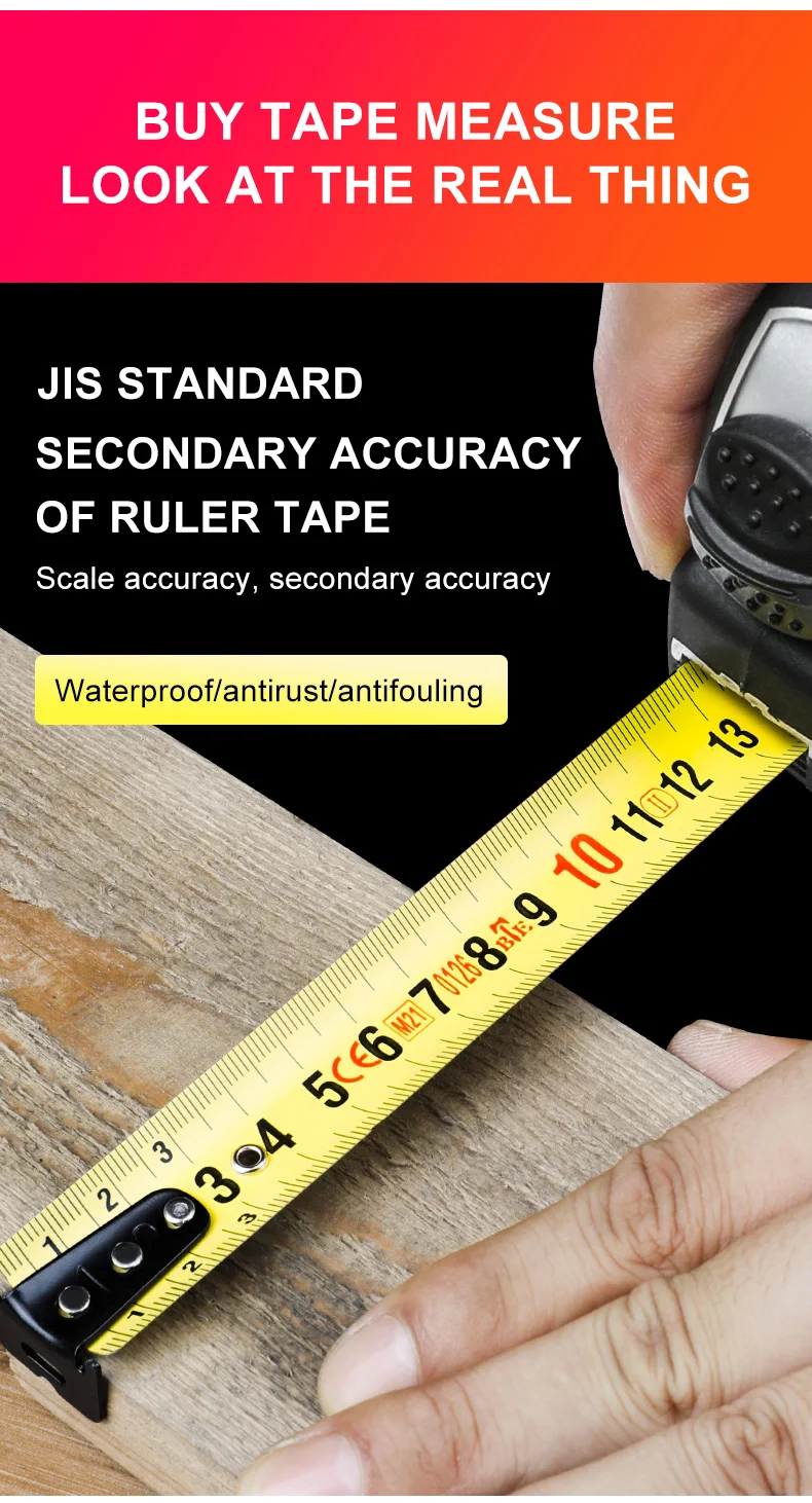 3m Long And 16mm Wide Metric Waterproof Ruler Measurements Abs Rubber ...
