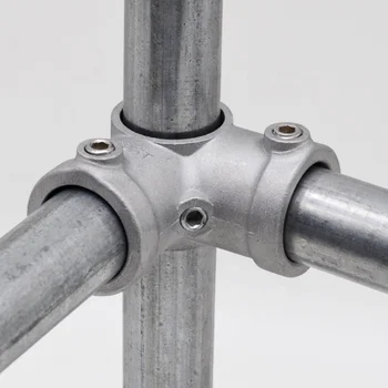 4 Way Structural Pipe Fittings Aluminum Alloy Casting Safety Guardrails ...