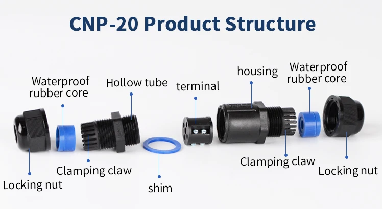 4 Pin Waterproof Connectors - IP68 Outdoor Electrical Connectors