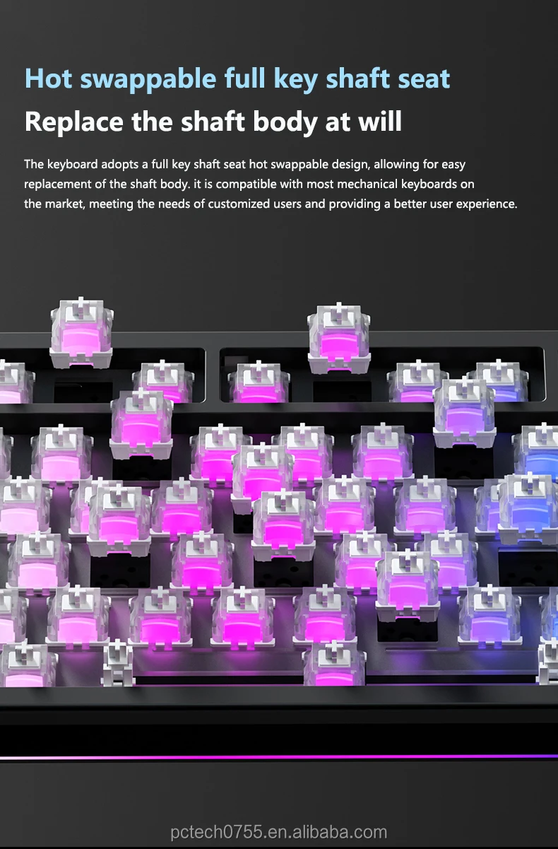 WEIKAV WK75 Gaming Keyboard - Wireless, RGB, and Customizable