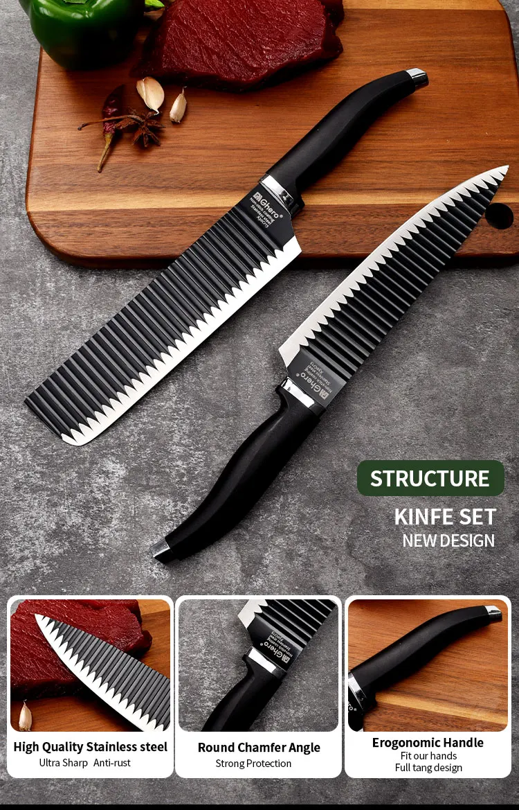High Quality Kitchen Knife Set 3cr13 Stainless Steel 6-Piece Set ...