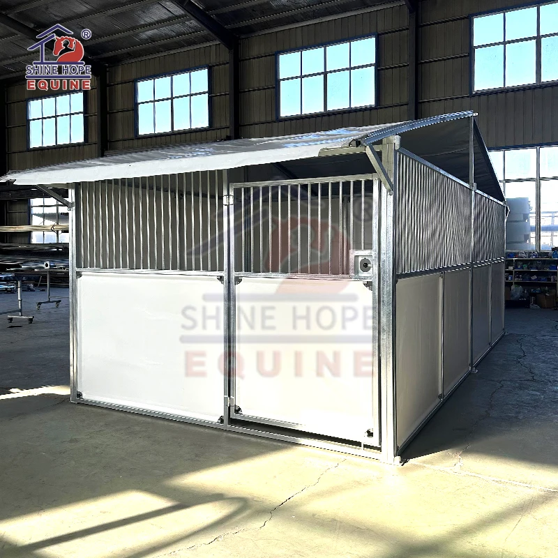 Galvanised Steel Internal Horse Stable Stall Portable Movable Horse ...