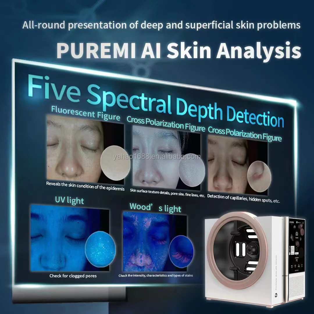 New Digital 3D Magic Facial Skin Scanner Analyzer Dermatology AI Skin ...