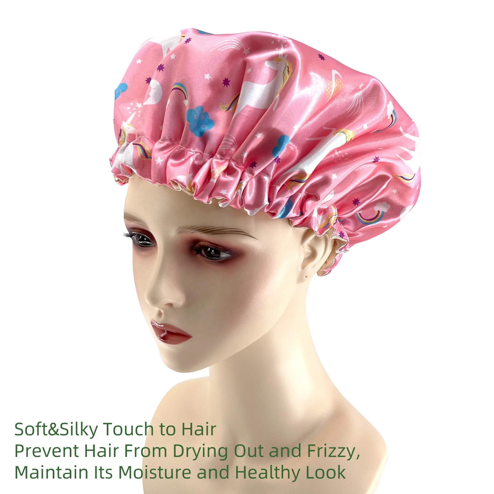 Extra Large Diameter 33 Cm Royal Satin Silk Sleeping Bonnet Cap Hair ...