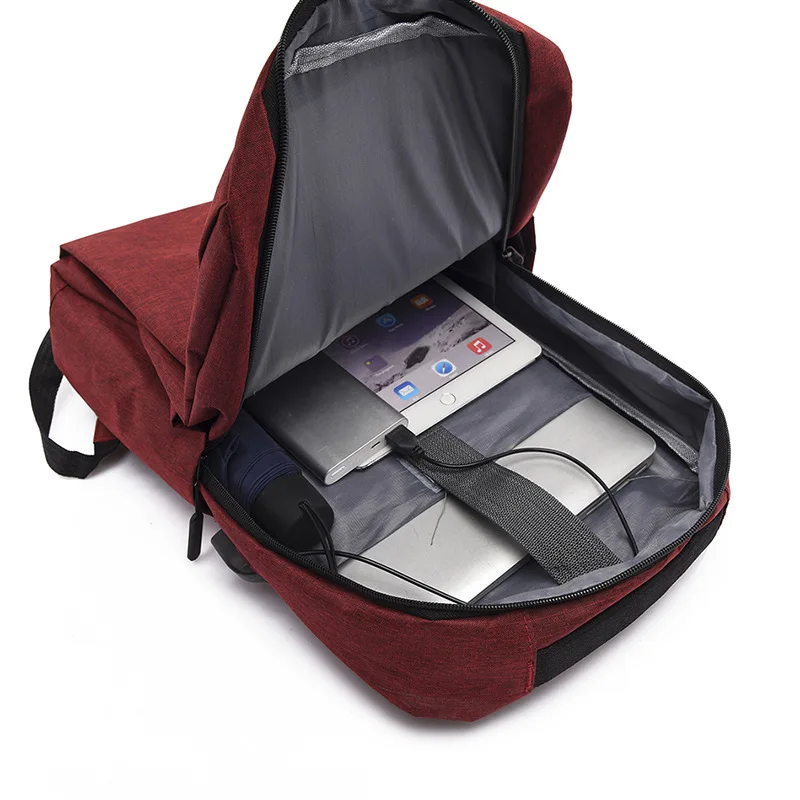 Black Grey Ergonomics Nylon Laptop Backpack Custom Logo Travel Office ...