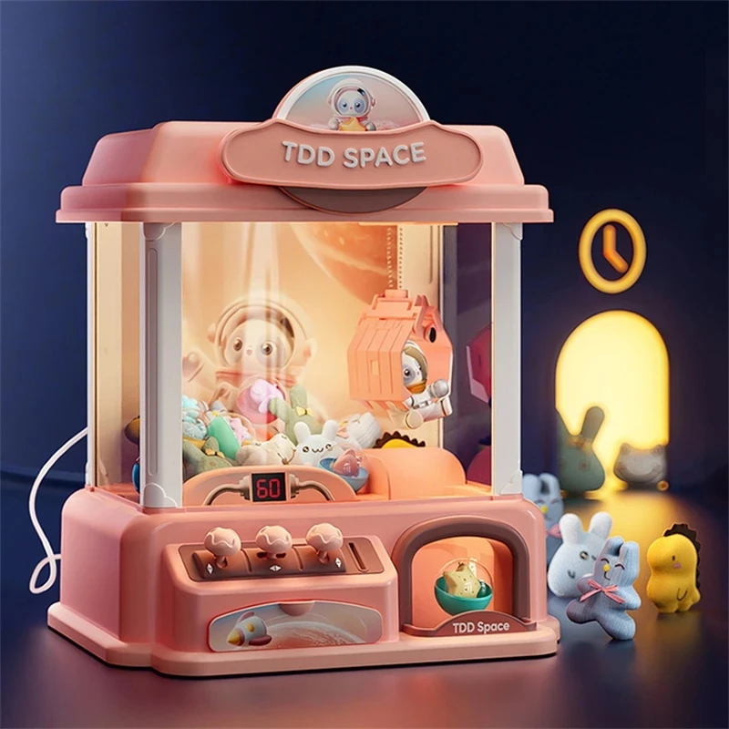Children Cartoon Electronic Arcade Grabbing Twisted Claw Crane Coin ...