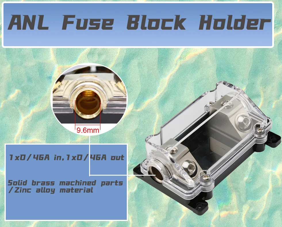 Car Audio Power Transparent Fuse Holder Stereo Distribution Block With ...