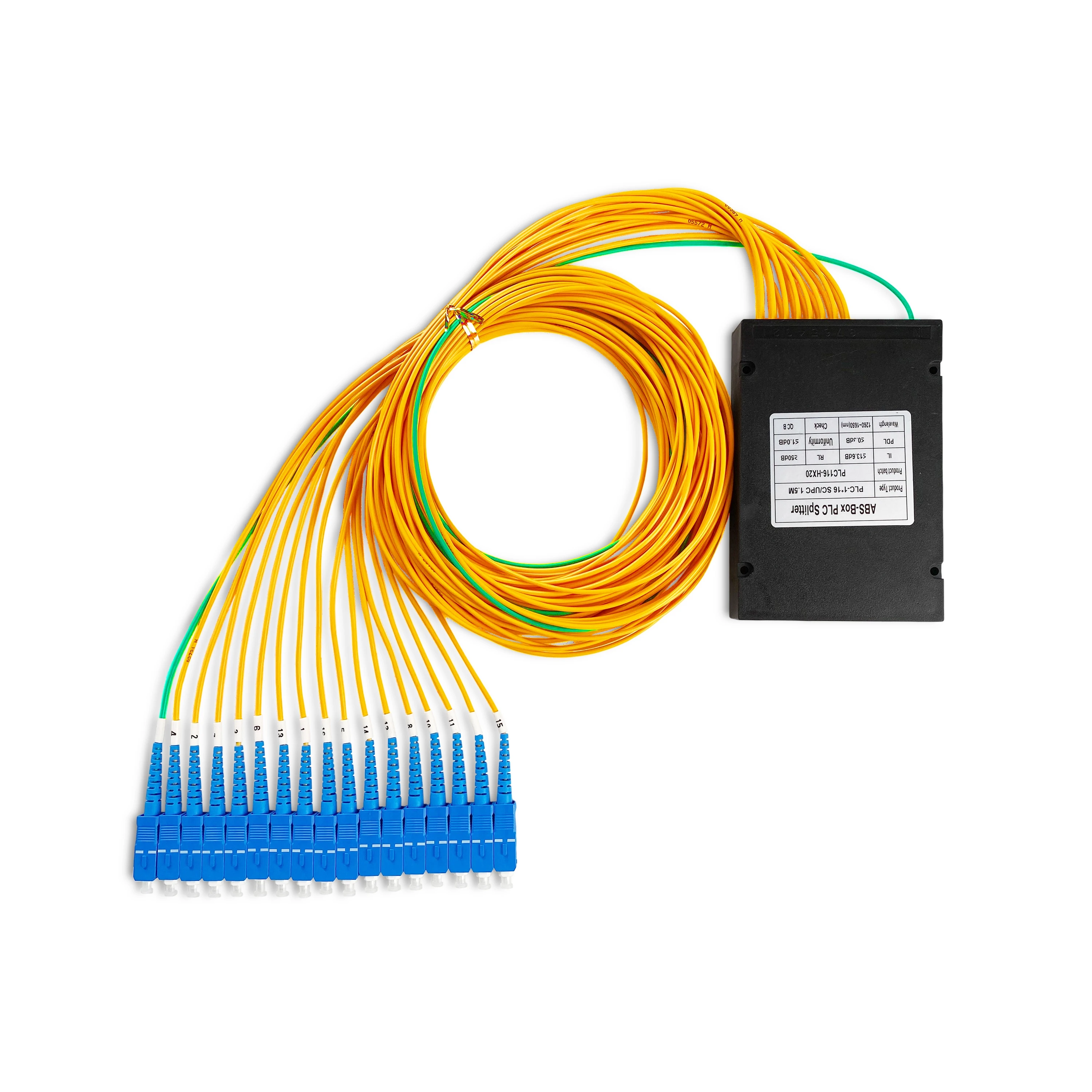 1*16 Abs Box Type Plc Splitter With Sc/upc Connector 2.0mm/3.0mm G657a1 ...