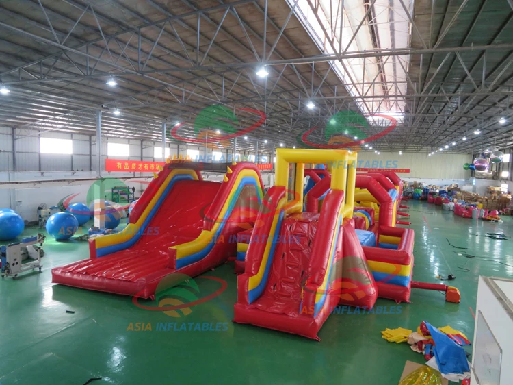 Inflatable Rainforest Extreme Obstacle Course / Jungle Run Obstacle ...