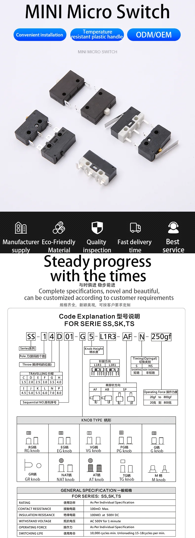 Miniature Micro Switch Dip Micro Switch Micro Dip Switch With High Quality - Buy Miniature Micro ...