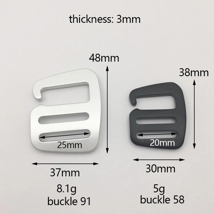 G Hook Ladder Lock Buckle Strap Adjustable Buckle Aluminium G Buckle ...