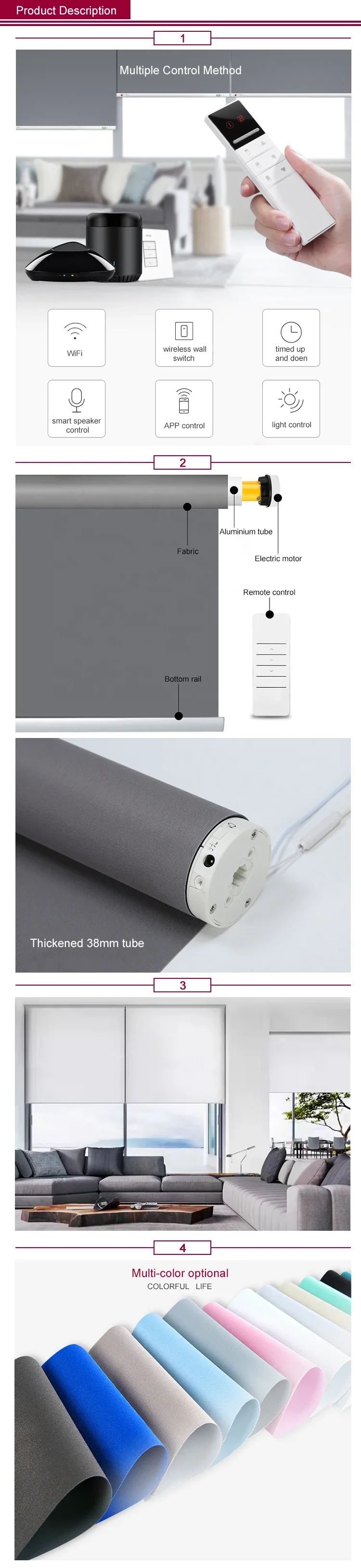 Top 10 Motorized Outdoor Indoor Roller Blinds Automatic Electric ...