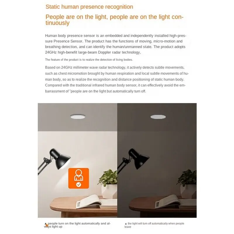 Millimeter Wave Presence Sensor Sensitivity Adjustable Motion Detection ...