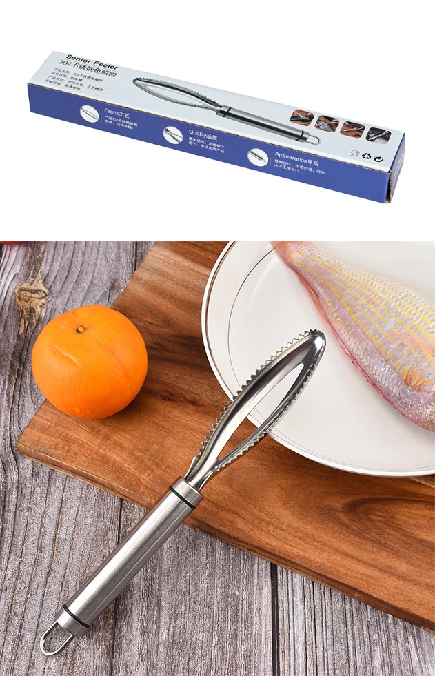 Multi-functional 304 Stainless Steel Manual Scale Scraper Fish Knife ...