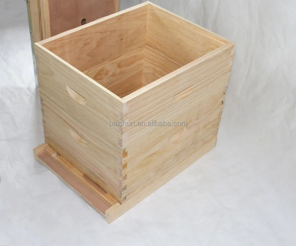 Two Layers 10 Frames Wooden Langstroth Bee Hive - Best Price