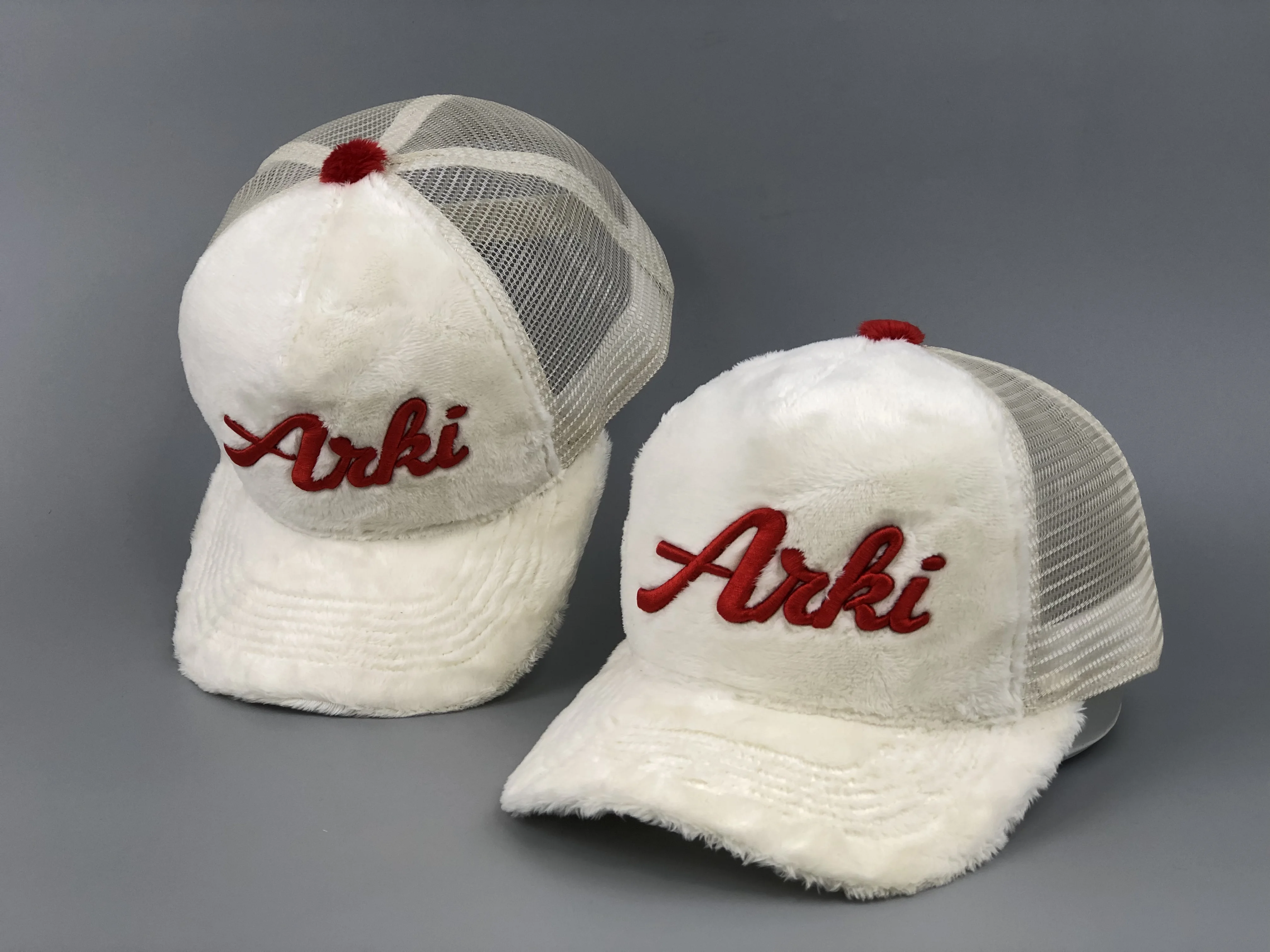 Blank Caps for Embroidery - 5 Panel Custom Fuzzy Velvet Hats