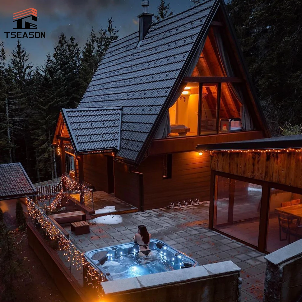 Four Bedroom Prefab Modern Triangle House Luxury Mountain Villa ...