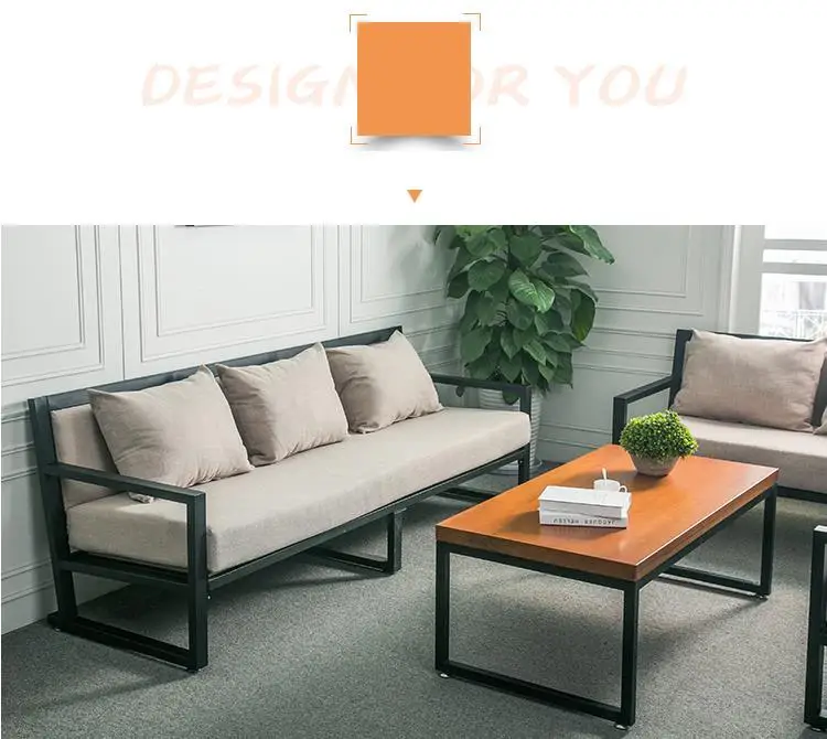 Nordic Set Design Fabric Cushion Sectional Metal Frame Living Room Sofa ...