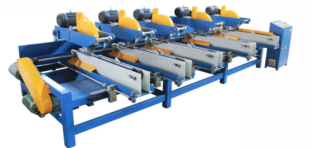 New Woodworking Multi Head Cross Cut Saw Machine For Wood 5 Head Trim ...