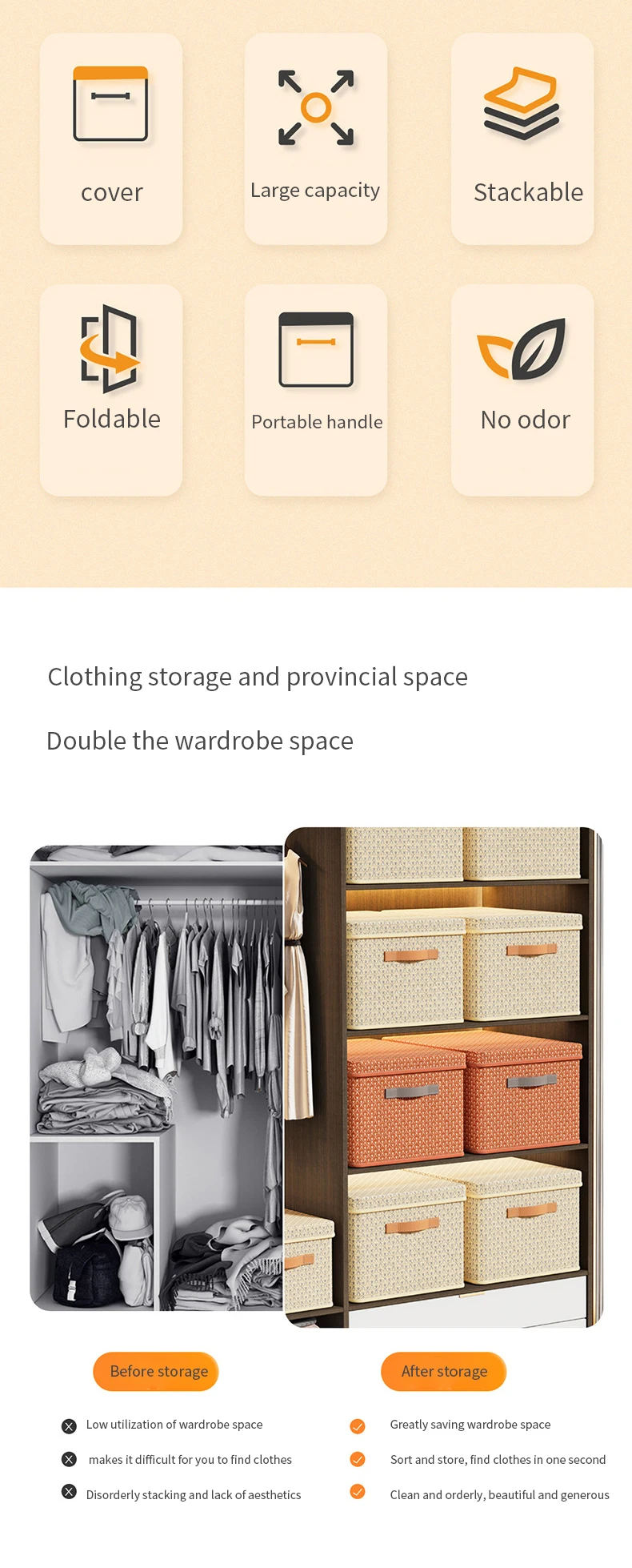 Collapsible Storage Boxes - Efficient Space Savers