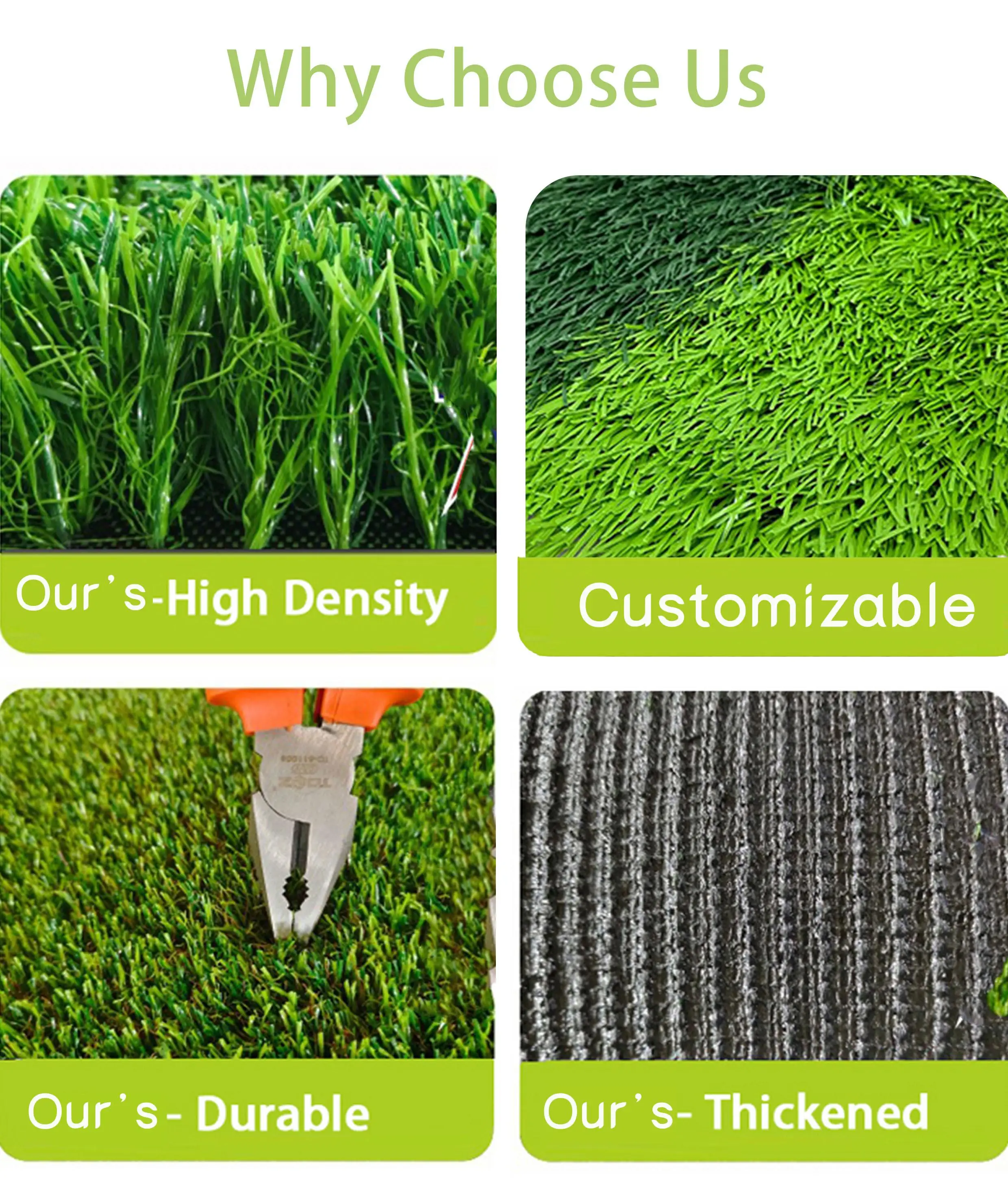 30mm Eco-Friendly Soft Interlocking Waterproof Artificial Turf Grass ...