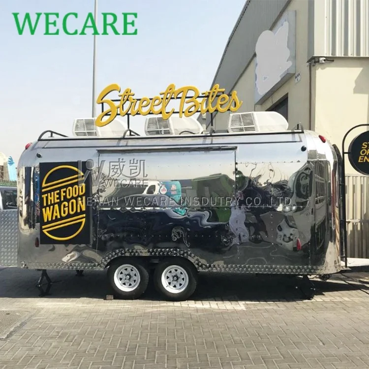 Wecare Custom Mobile Gelato Hot Dog Dessert Cart Airstream Ice Cream ...