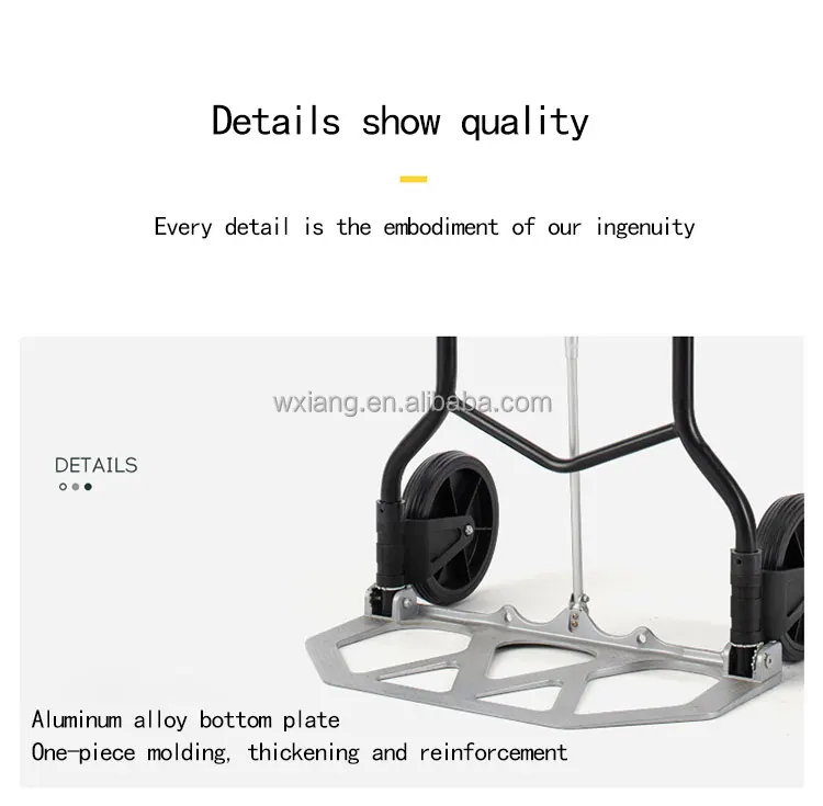 Hand Pull Cart Folding Portable Home Outdoor Luggage Courier Trolley ...