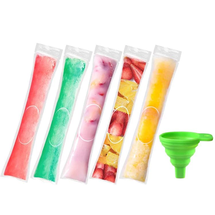 Eco Clear Small Ice Pop Popsicle Mold Bags Disposable Bpa Free Frozen ...