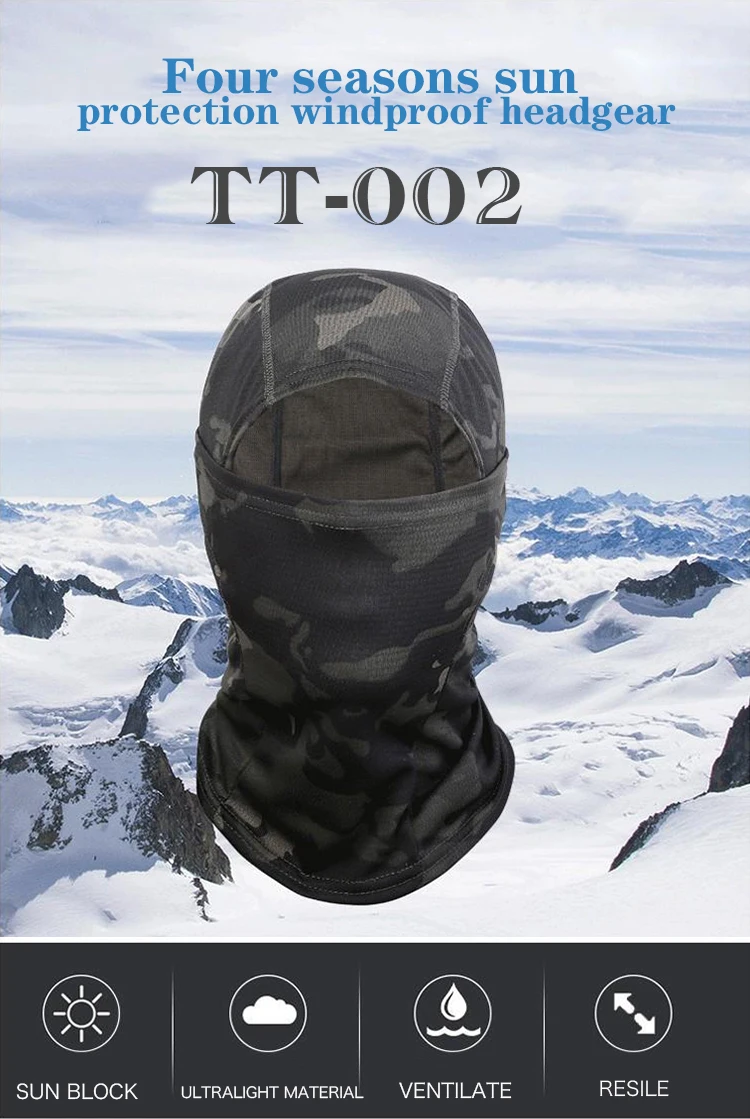 Outdoor Tactical Camouflage Knitted Sunblock Headband Quick-Drying Full ...