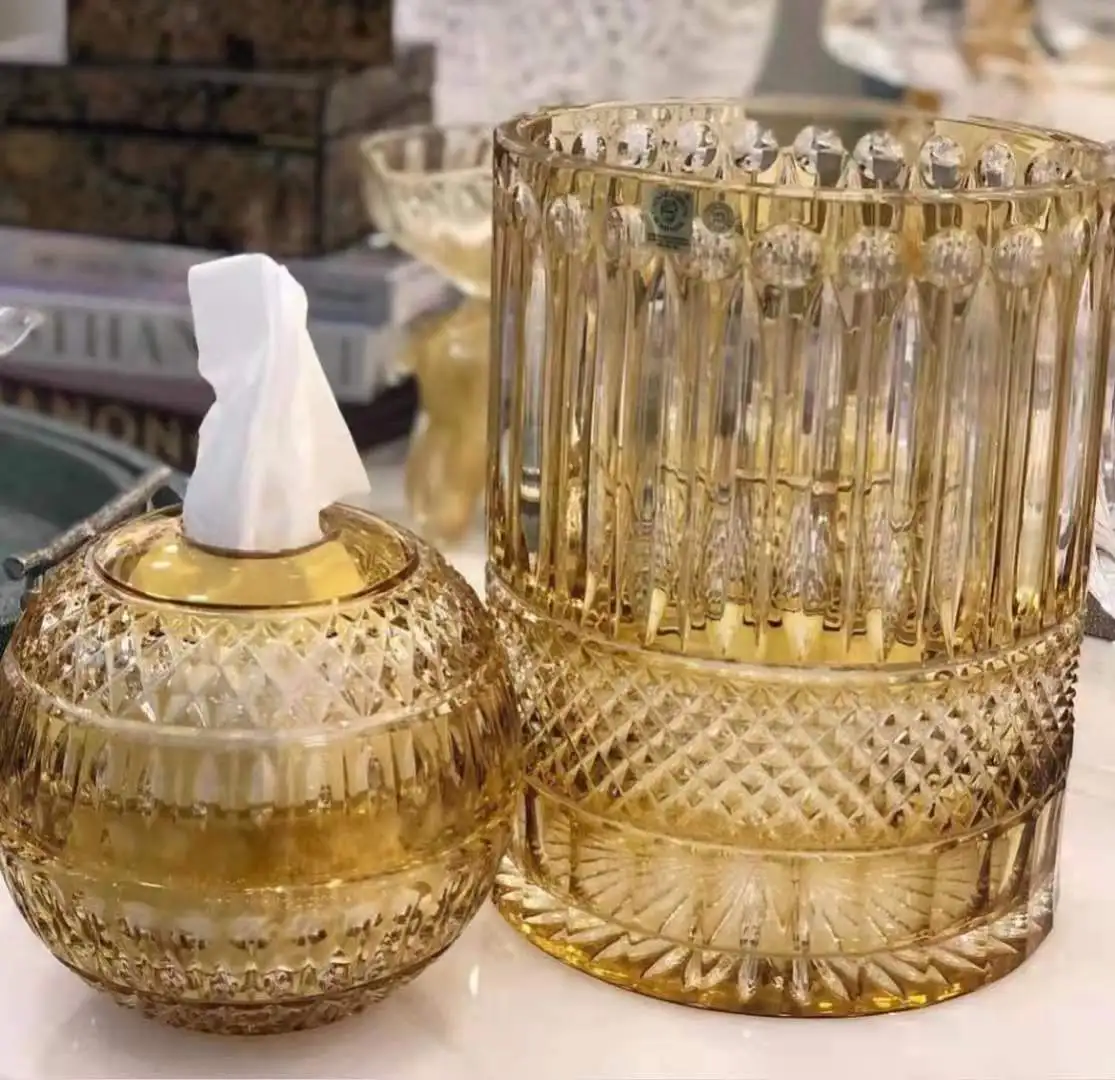 Luxury Modern Crystal Tissue Box For Home Decoration Decorative Glass ...