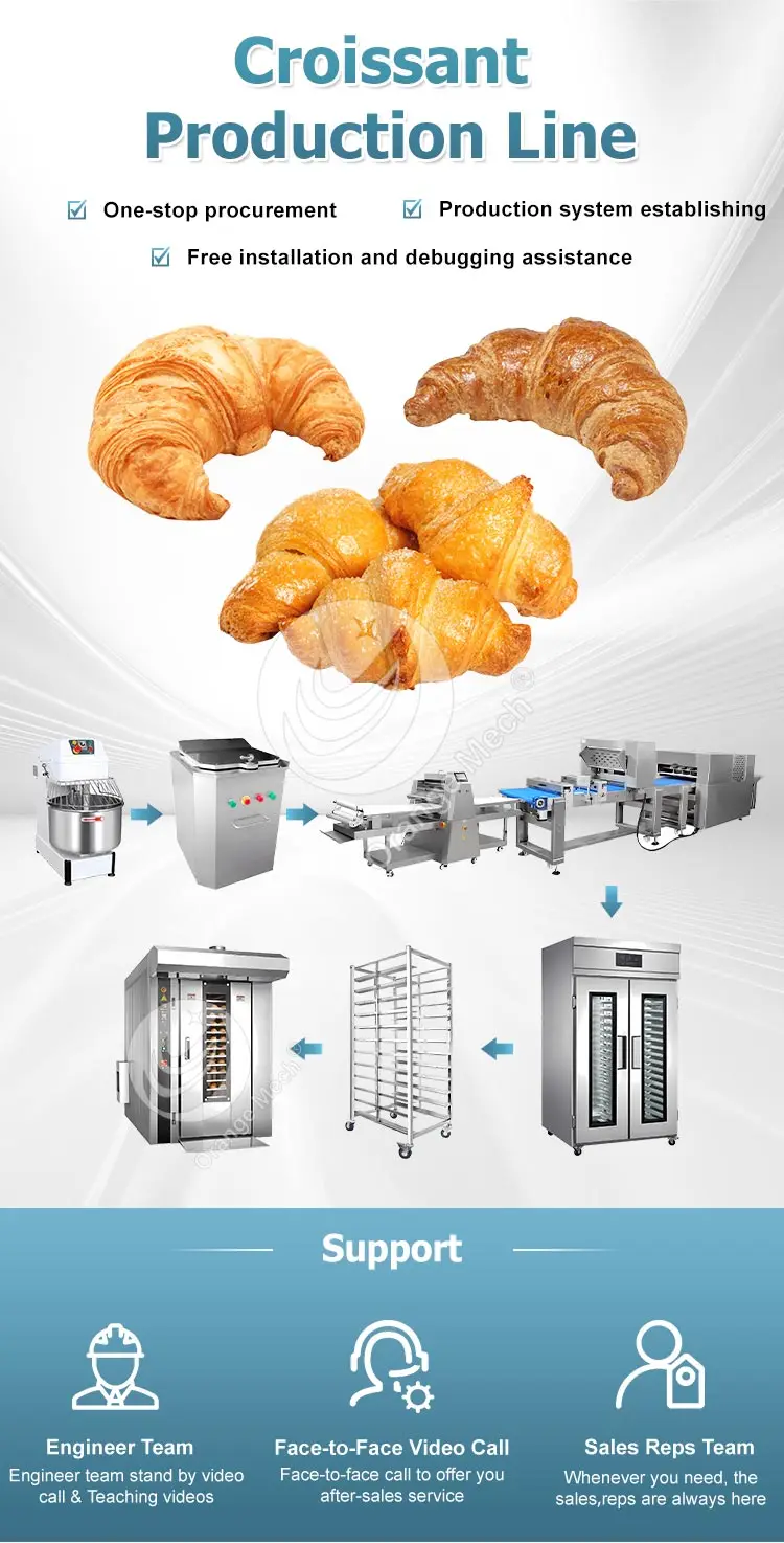 ORME Electric Butter Cheese Croissant Dough Bread Make Production Line ...