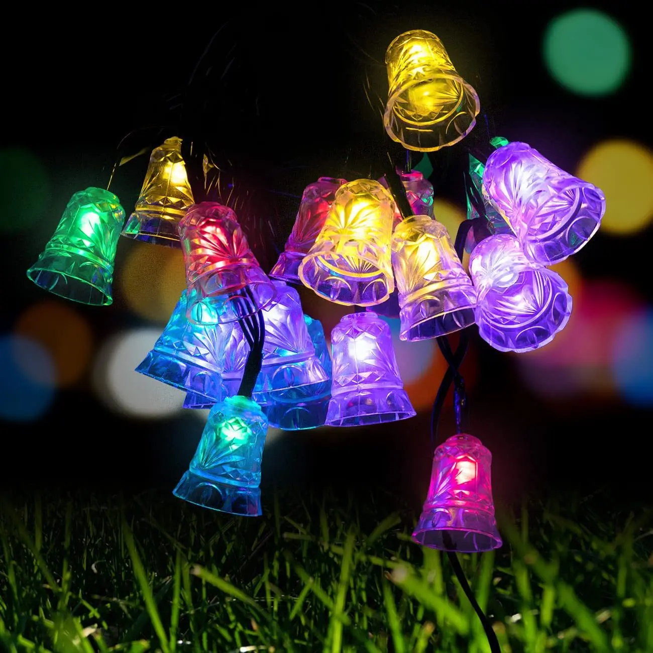 Solar Jingle Bell String Lights Christmas Decorative String Lights ...