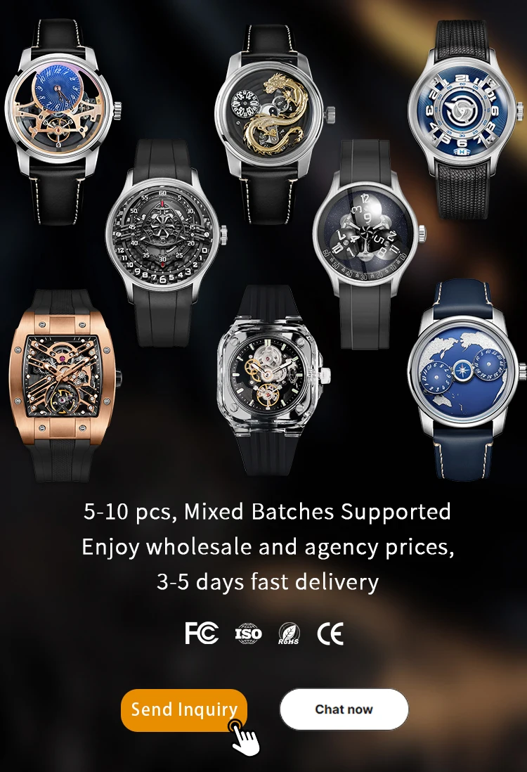 Luxury Engine Mechanical Bugatti Watch - Personalized Logo