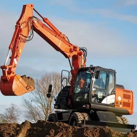High Quality 15 Ton Mechanical Digger 90 Kw Wheel Excavator Zx140w For ...