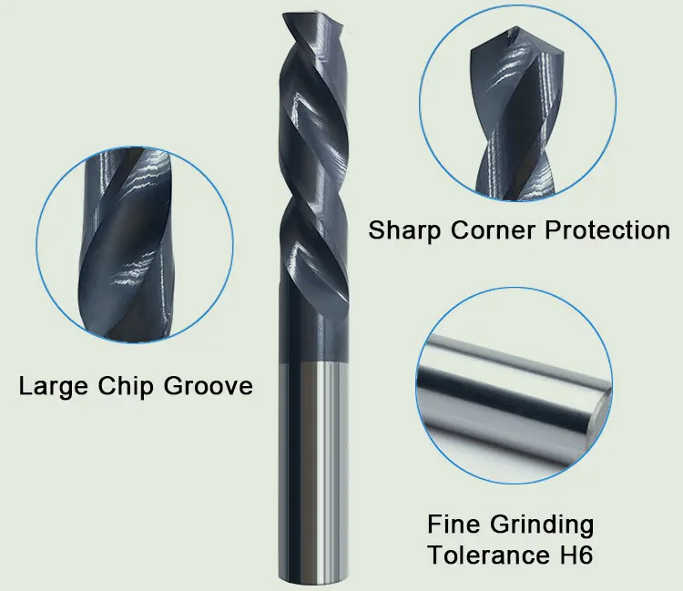 Cnc Machine Router Bits Tools Manufacturer Solid Tungsten Carbide Twist ...