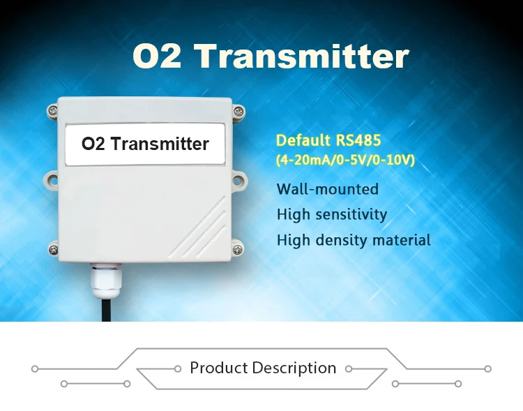 Modbus RS485 4 Wires O2 Gas 30% Home Electrochemical Sensor