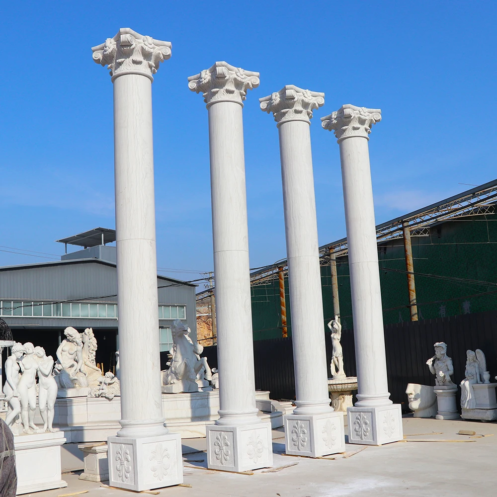 Roman Design Decorative Natural Stone Marble Column Pillar| Alibaba.com