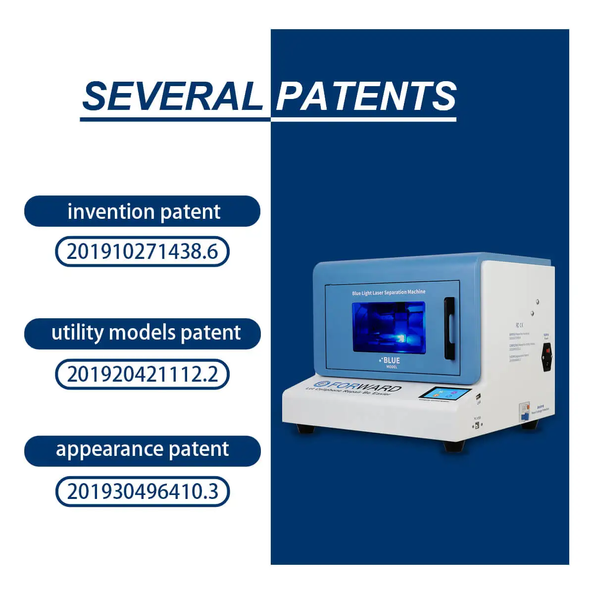 FORWARD Blue Light Laser Phone Back Glass Repair Machine & Fixing ...