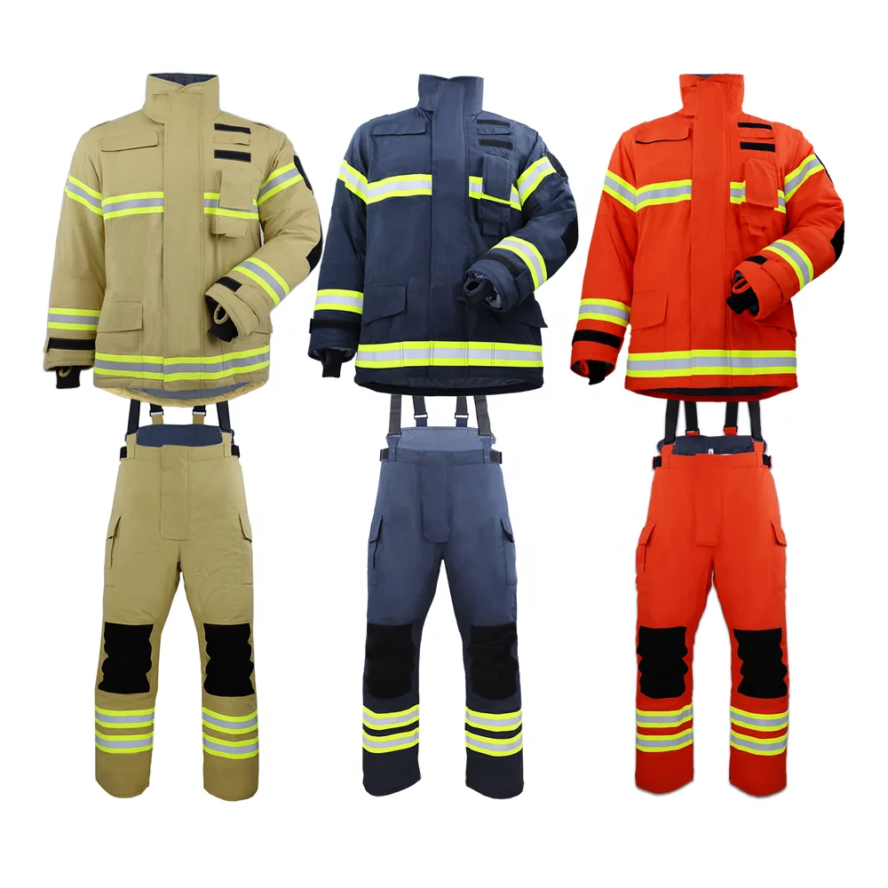 Dingsheng ISO NFPA EN469 Fire Fighter Uniforms - 4 Layer Nomex Anti Fire Suits