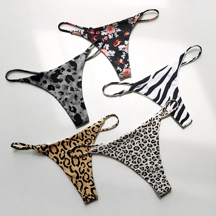 Leopard Print Sexy Ladies Cotton Thongs - Kinseno's Lingerie