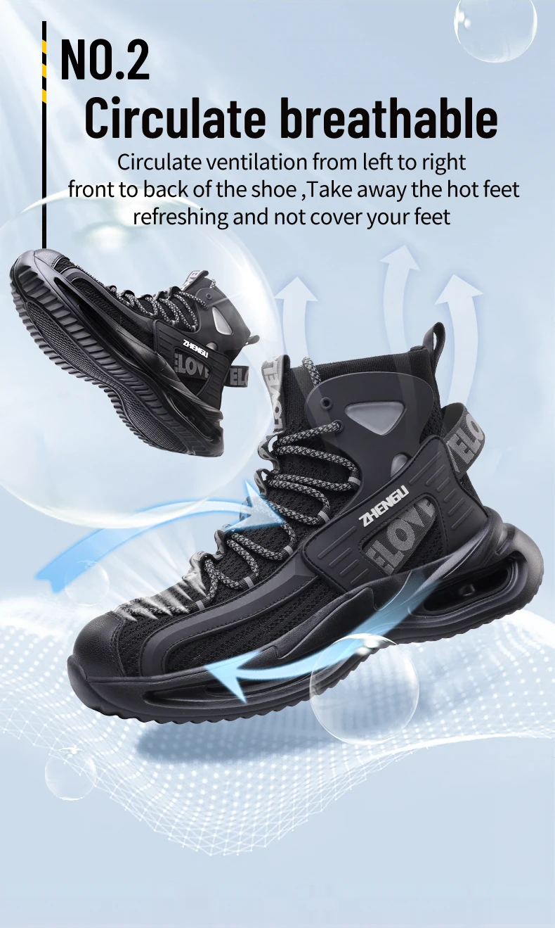 Sneaker Safety Shoes Light Weight Design,Steel Toe Black Sport Safety ...