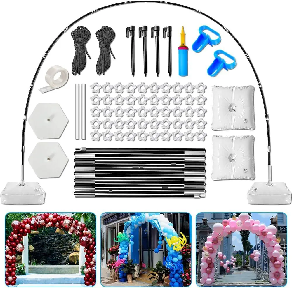 Balloon Arch Kit Adjustable Plastic Balloon Garland Stands Set with ...